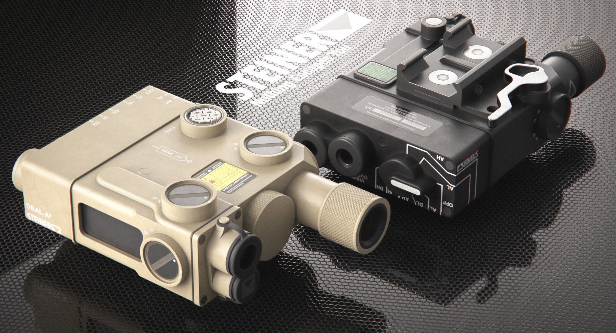 3D model Steiner eOptics DBAL-A3 Aim Laser - AAA PBR Game Ready VR / AR ...