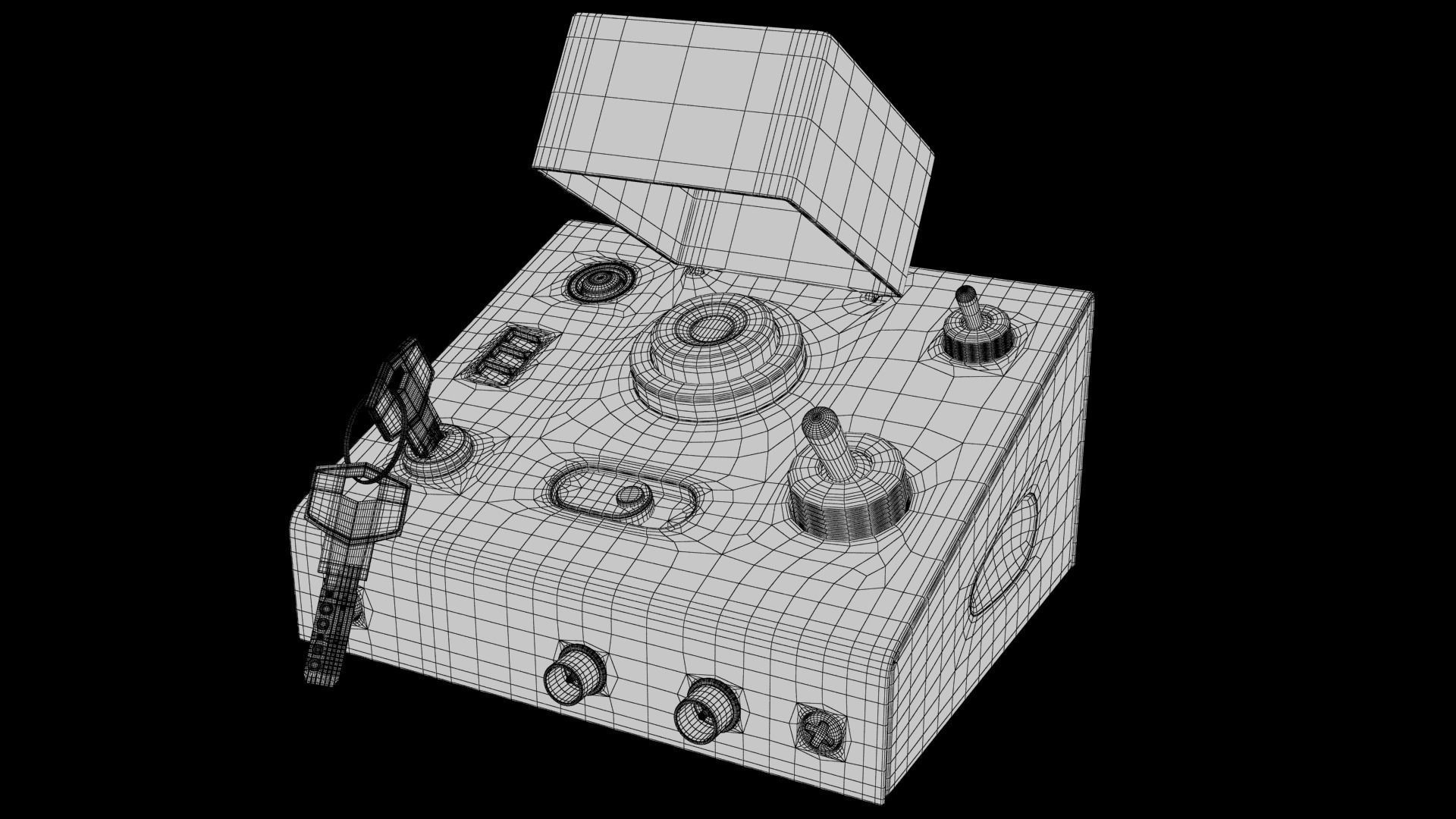 Detonator metal box with button 3D model | CGTrader