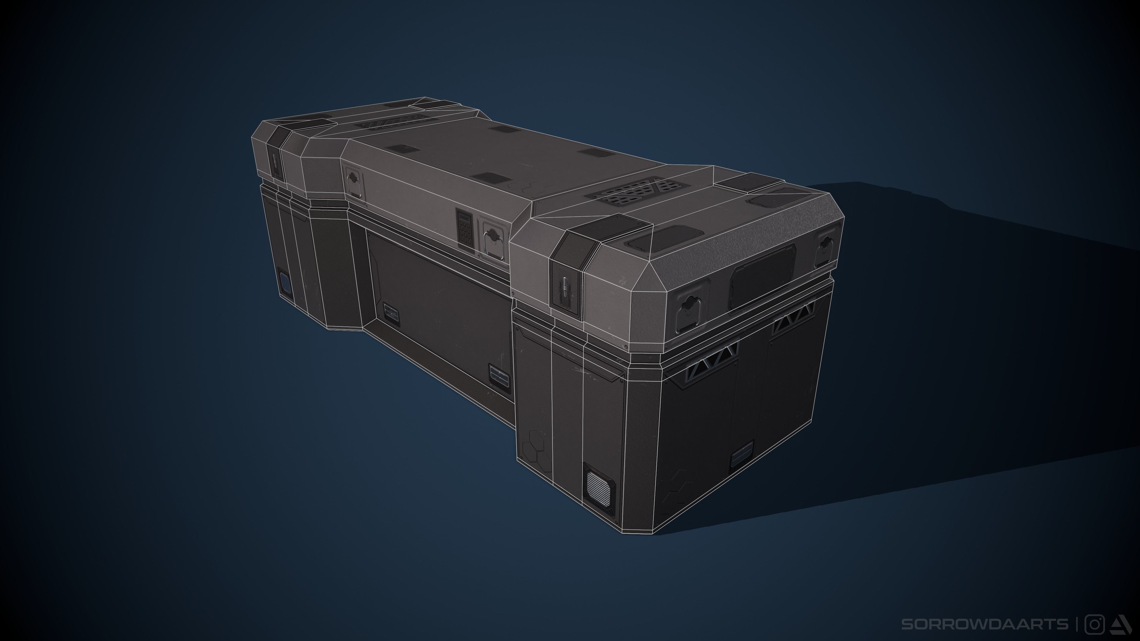 3D model Sci-fi Chest 1 Low Poly Game Asset VR / AR / low-poly | CGTrader