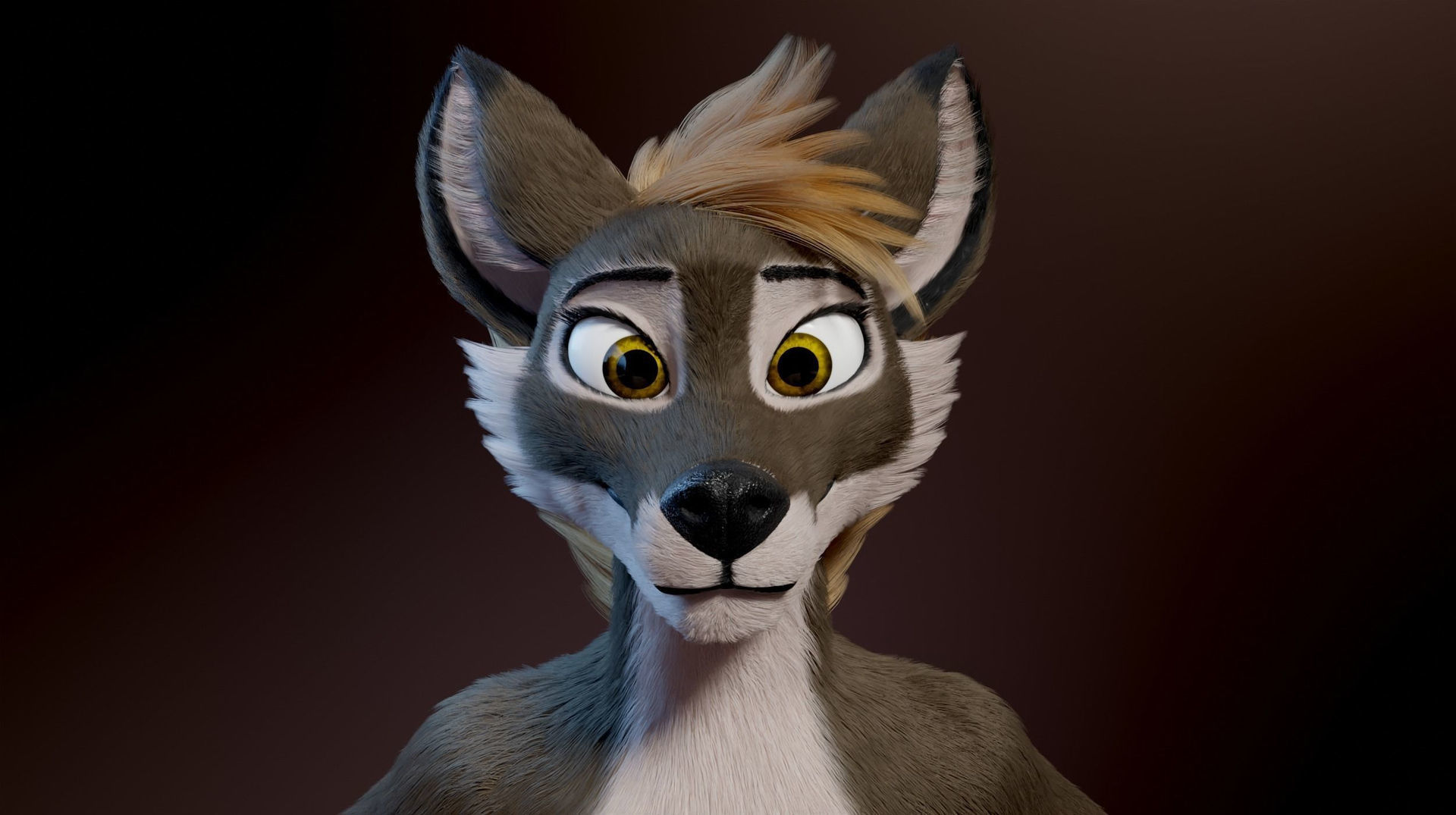 Amethysta Anthro Wolf 3D model rigged | CGTrader