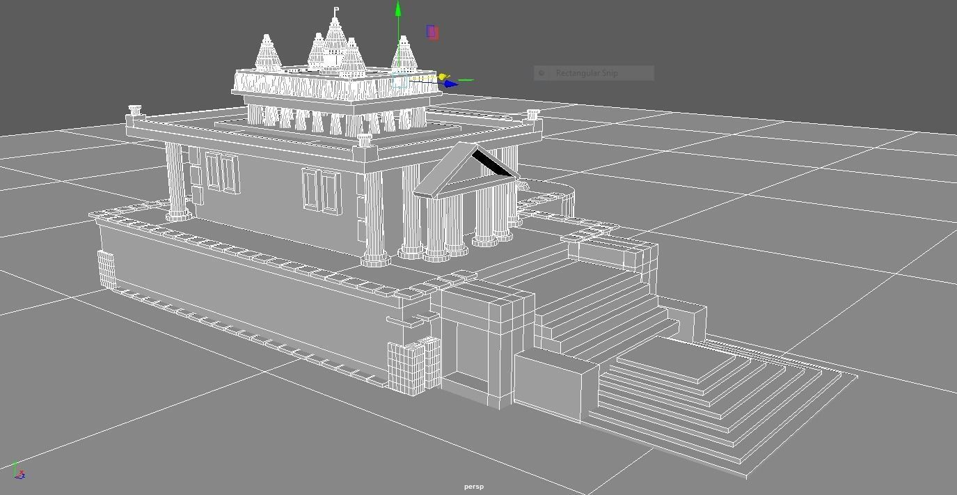3D model 3D TEMPLE HD MODEL WITH MAYA SOFTWARE VR / AR / low-poly ...