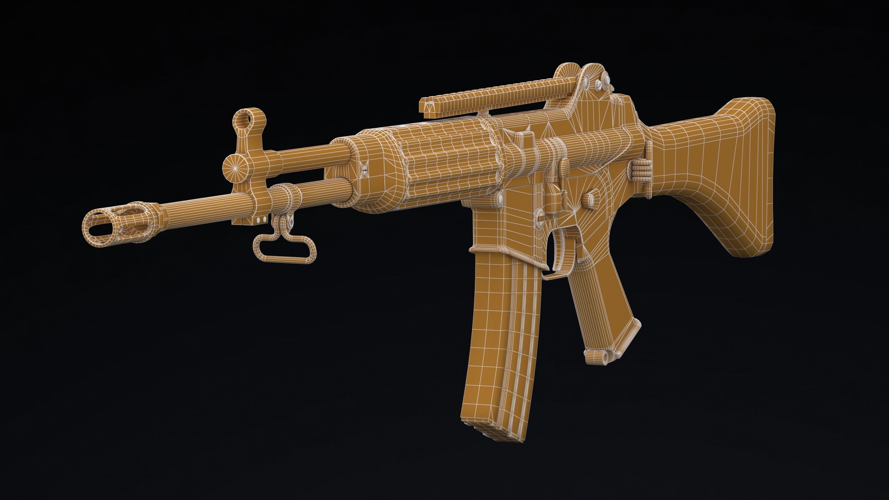 3D model Daewoo Precision Industries K2 Low Poly VR / AR / low-poly ...