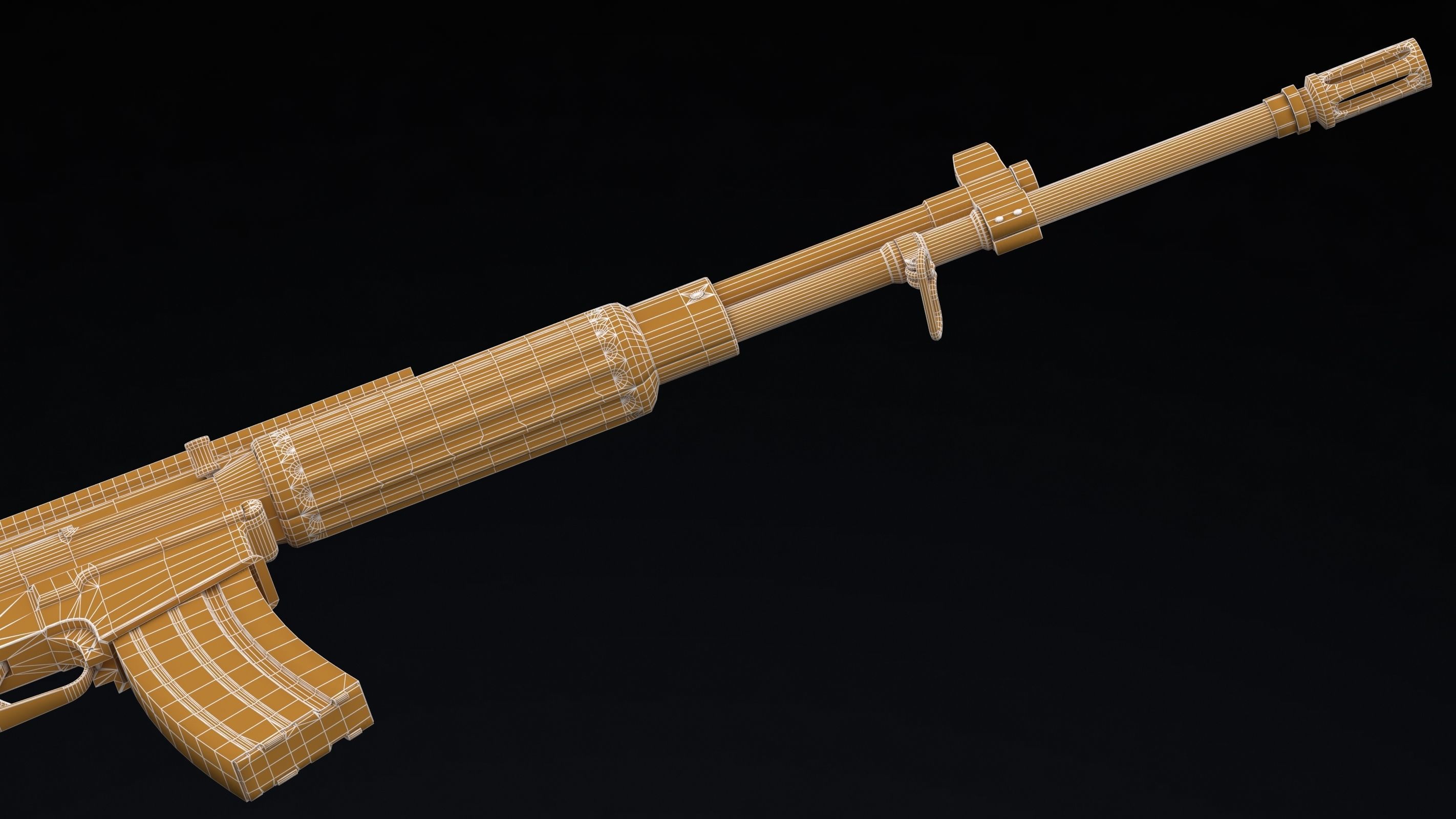 3D model Daewoo Precision Industries K2 Low Poly VR / AR / low-poly ...