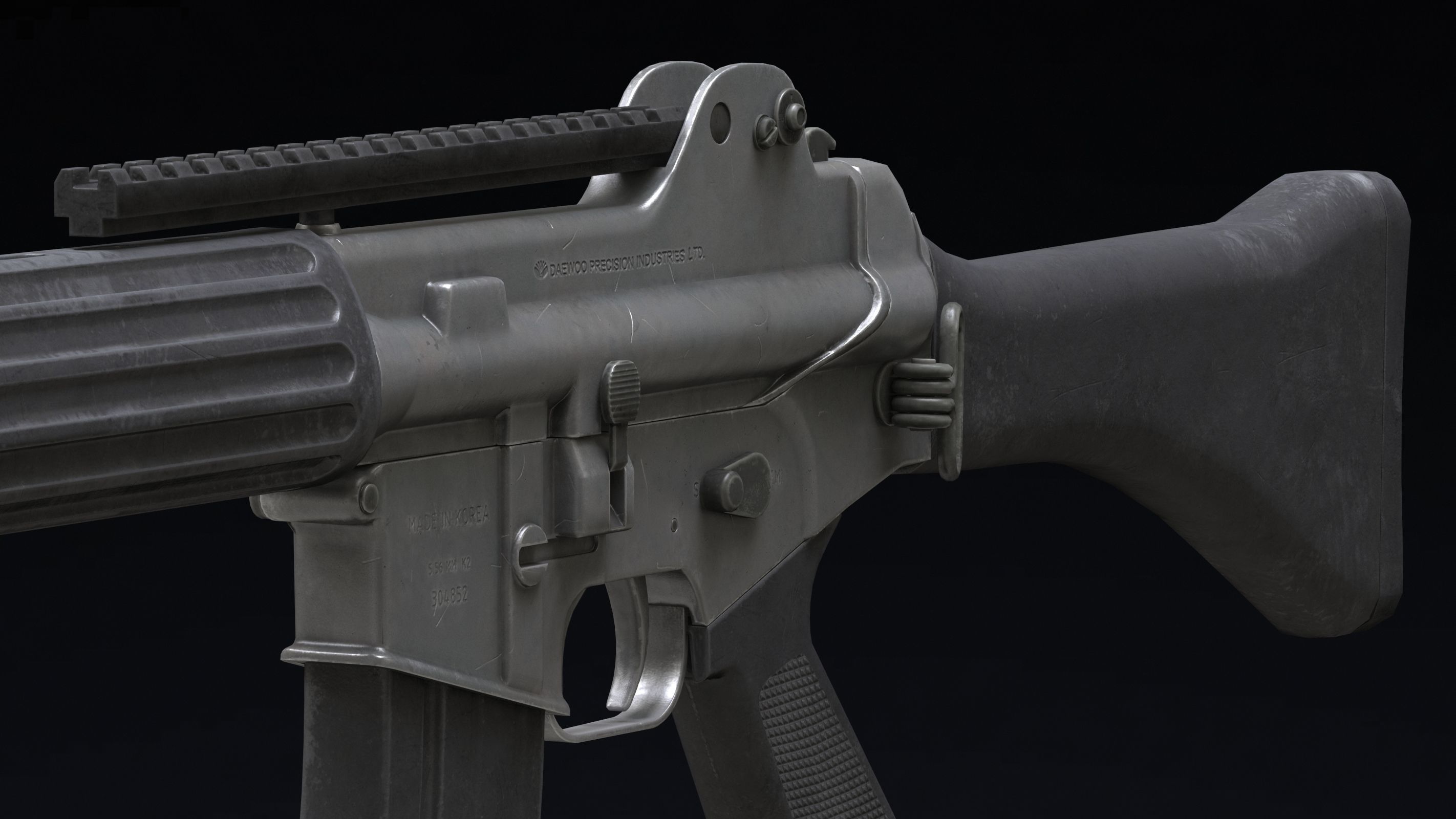 3D model Daewoo Precision Industries K2 Low Poly VR / AR / low-poly ...