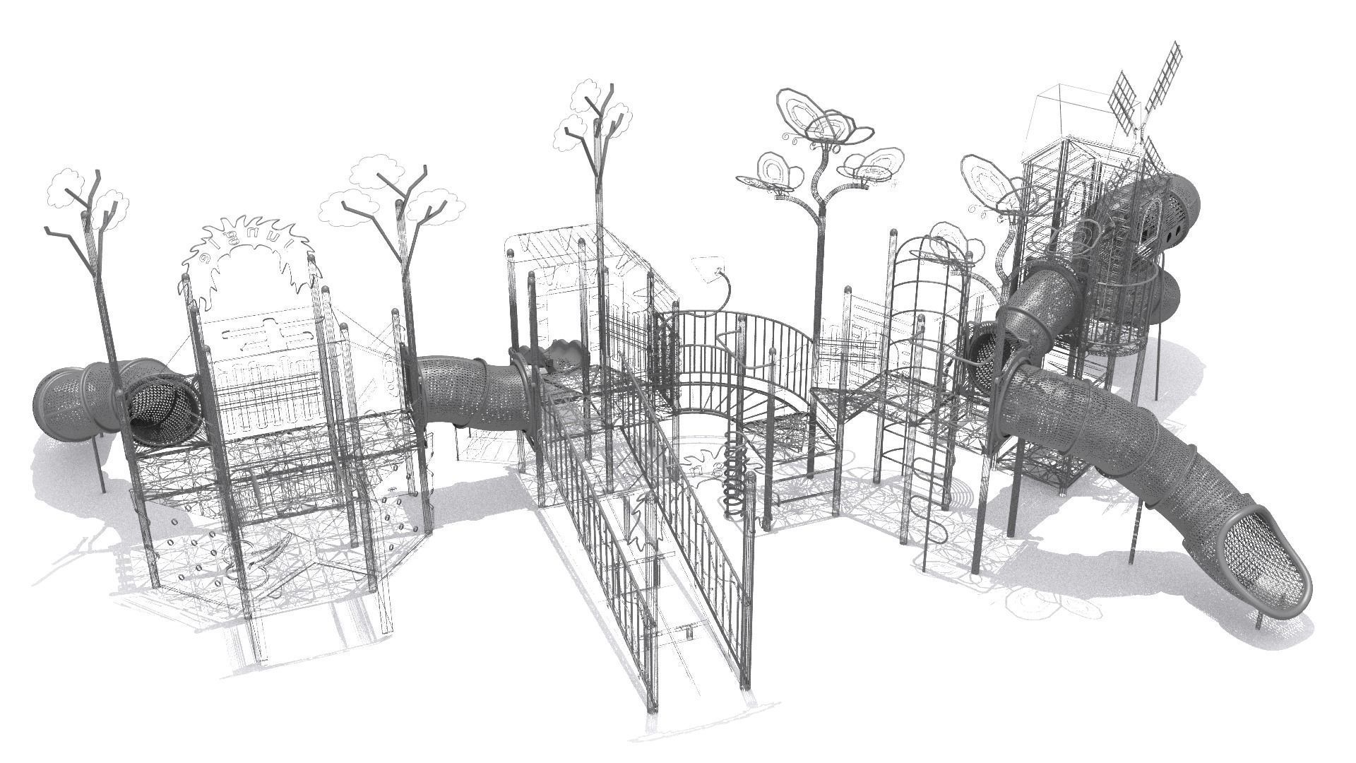 Tiger Tigriss Playground 3D model | CGTrader