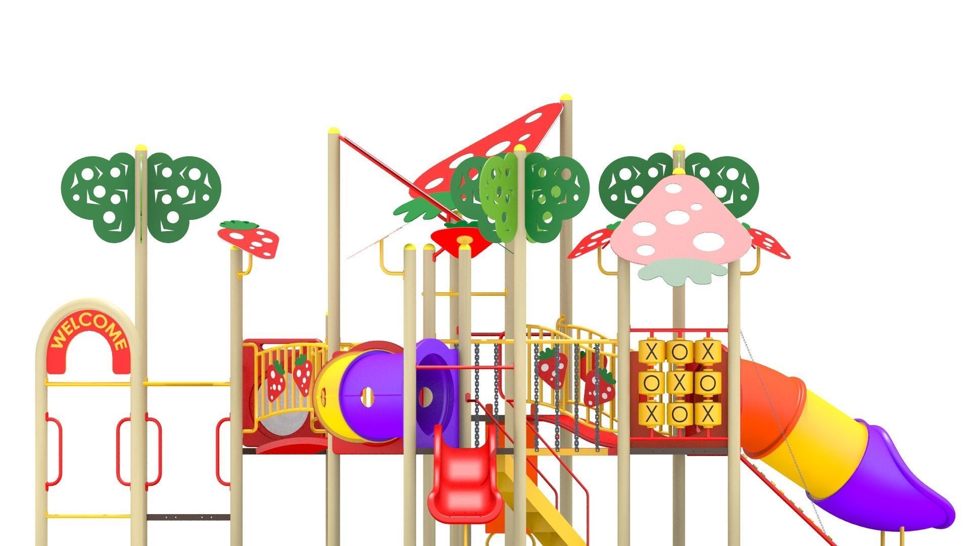 Strawberry Playground 3D model | CGTrader