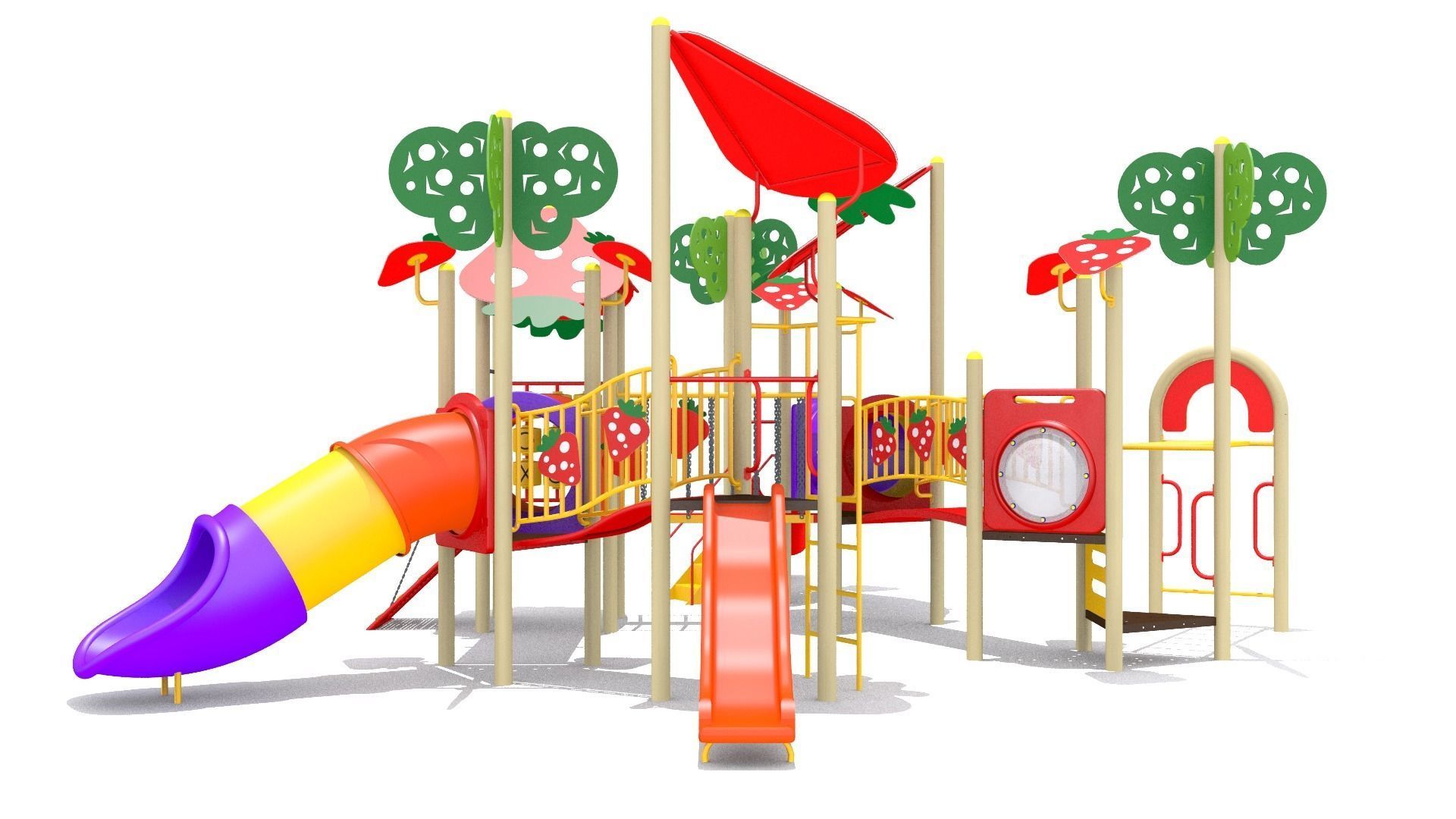 Strawberry Playground 3D model | CGTrader