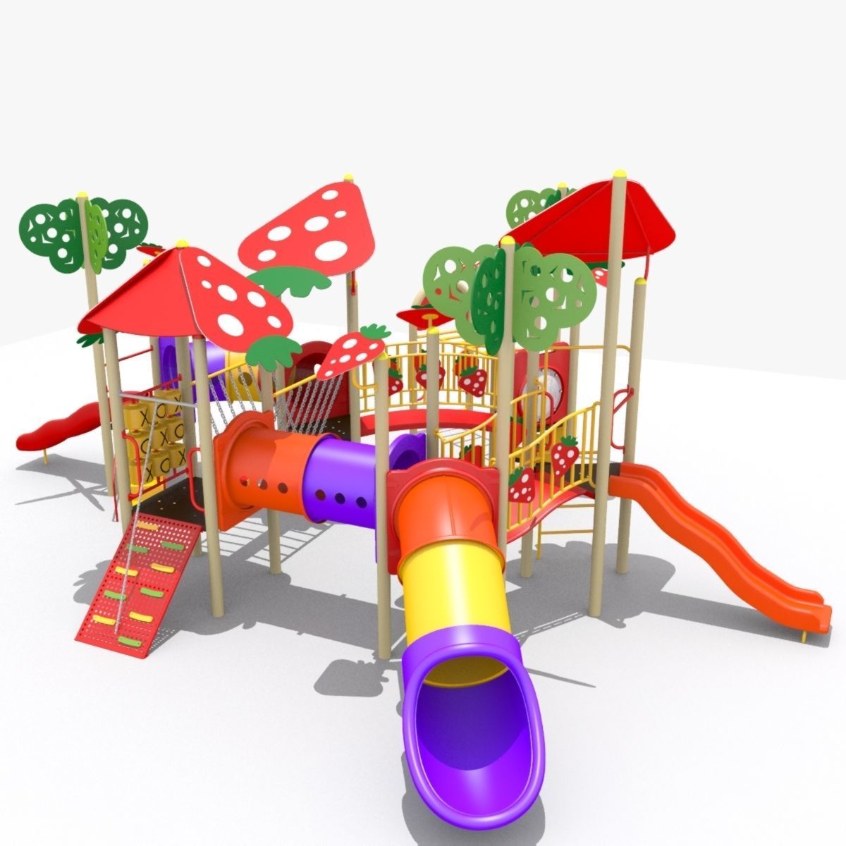 Strawberry Playground 3D model | CGTrader