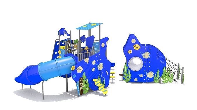 Submarine Ocean Playground 3D model | CGTrader