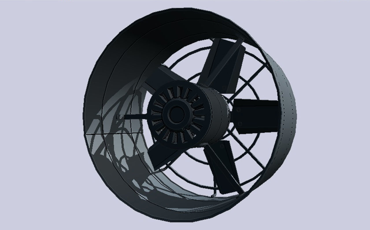 3D model Industrial exhaust fan VR / AR / low-poly | CGTrader