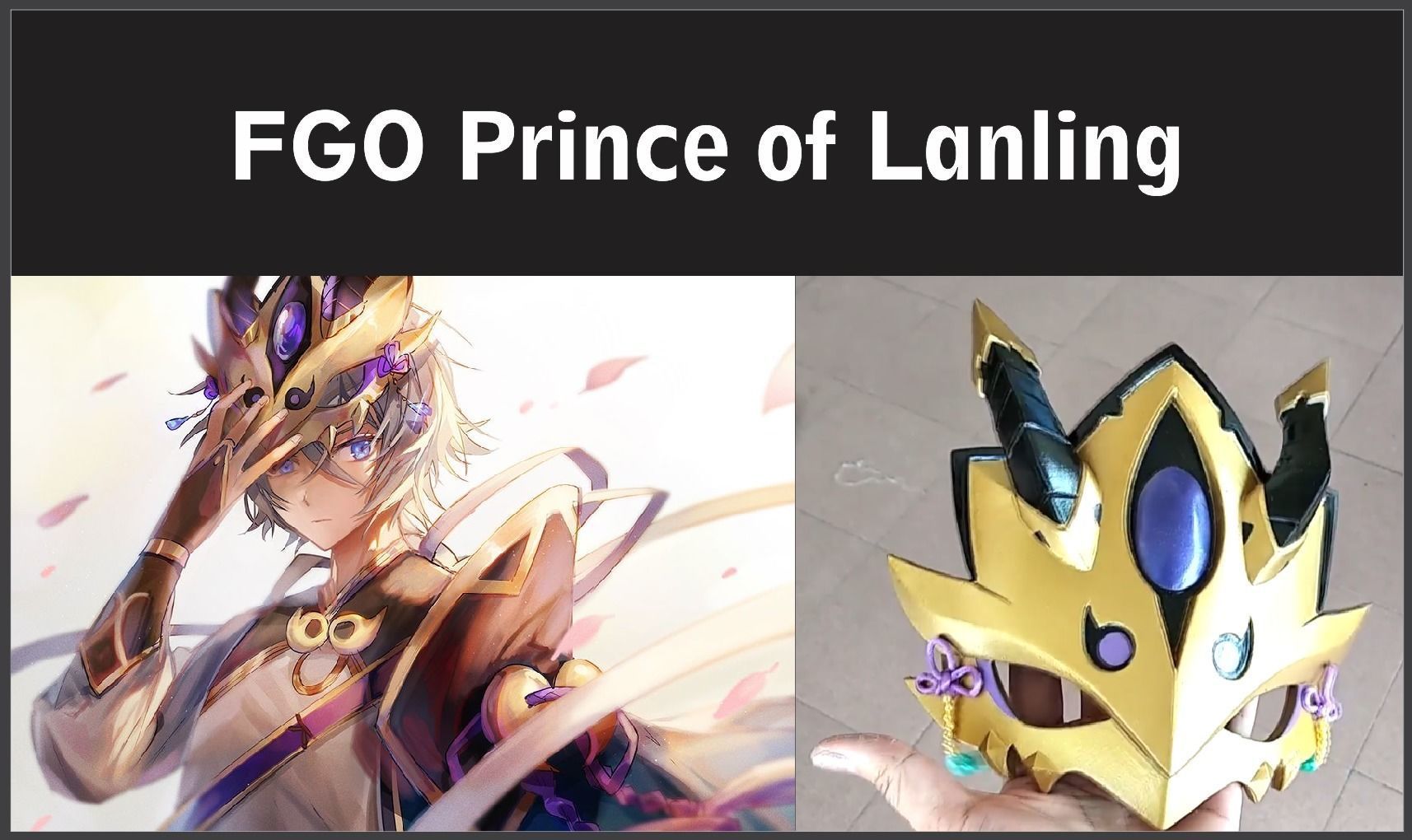 FGO - Mask of prince of Lanling 3D model 3D printable | CGTrader