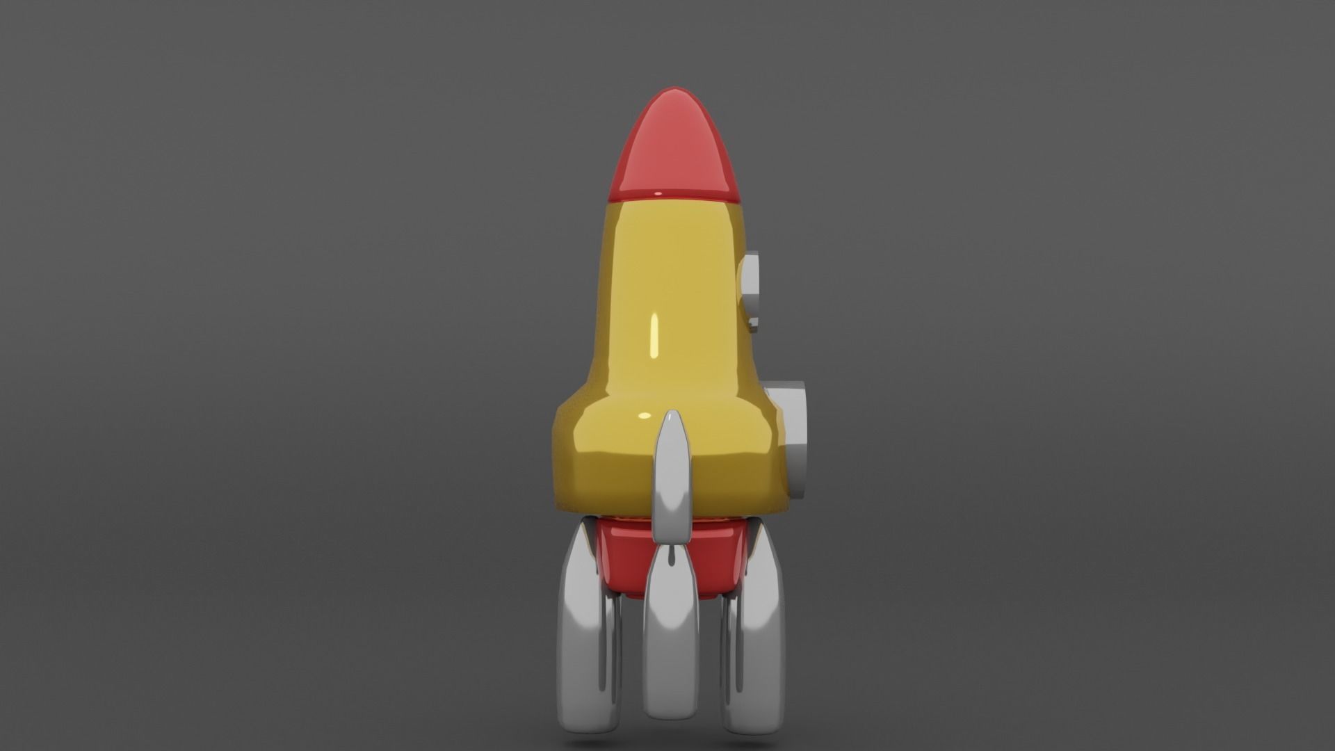 3D model yellow rocket VR / AR / low-poly | CGTrader