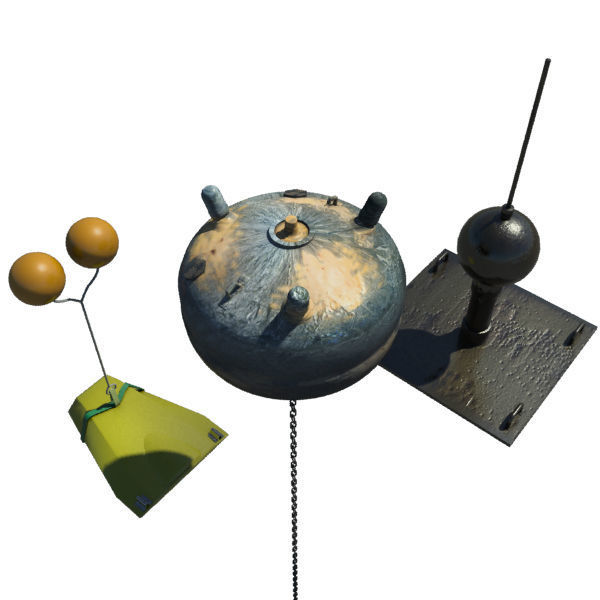 Collection Of 3 Mines - Bombs 3D model | CGTrader