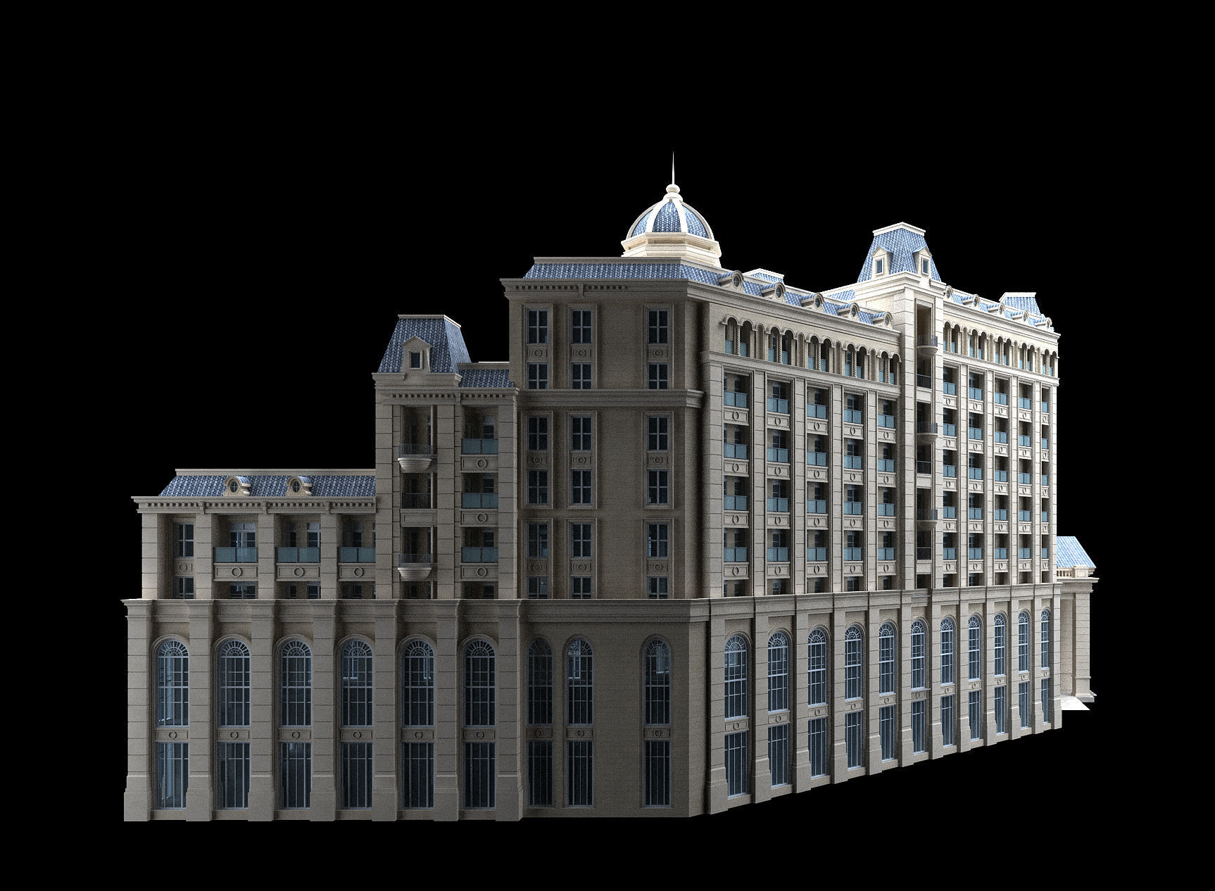 hotel building 3D model | CGTrader