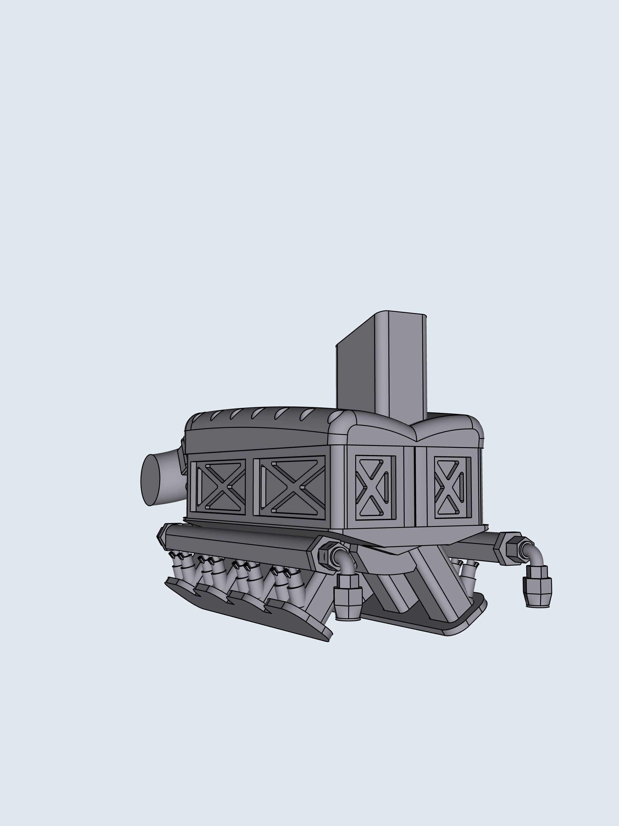 Intercooled Twin Turbo billet Intake Manifold Hemi BBC SBC Drag 3D ...