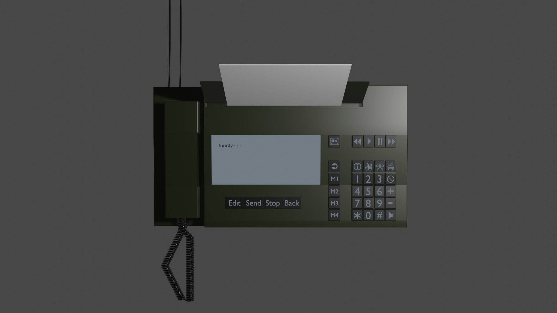 Fax machine low poly free 3D model | CGTrader