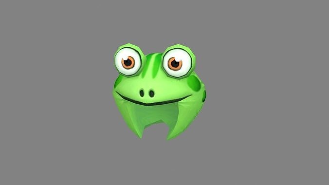 3D model Cartoon frog hat - Show costumes VR / AR / low-poly | CGTrader