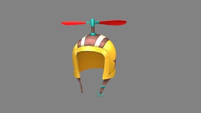 3D model Cartoon Bamboo Dragonfly - Air Force Hat - Flying Hat VR / AR ...