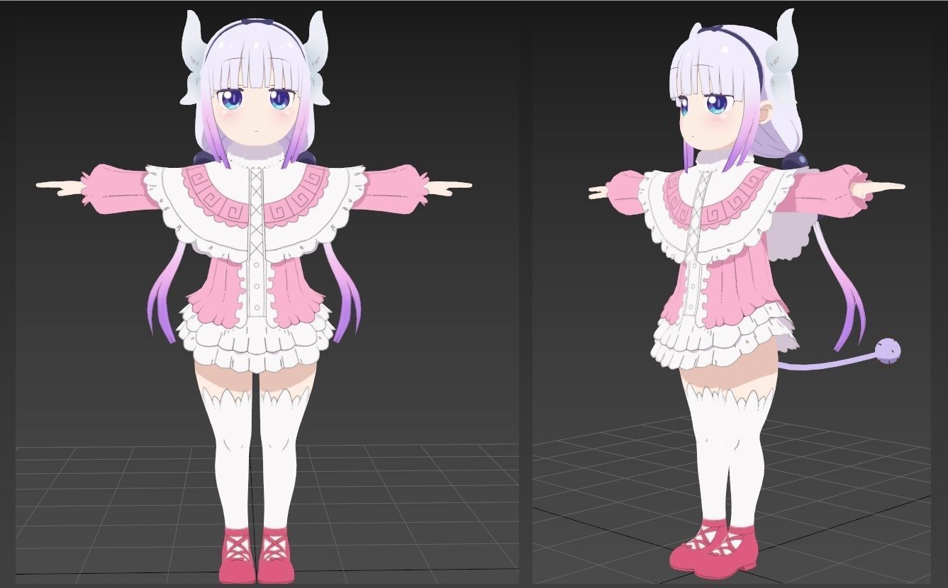 Kanna VRChat SDK3 3D model rigged | CGTrader