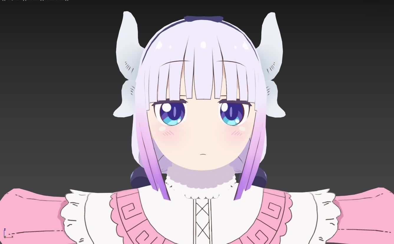 Kanna VRChat SDK3 3D model rigged | CGTrader
