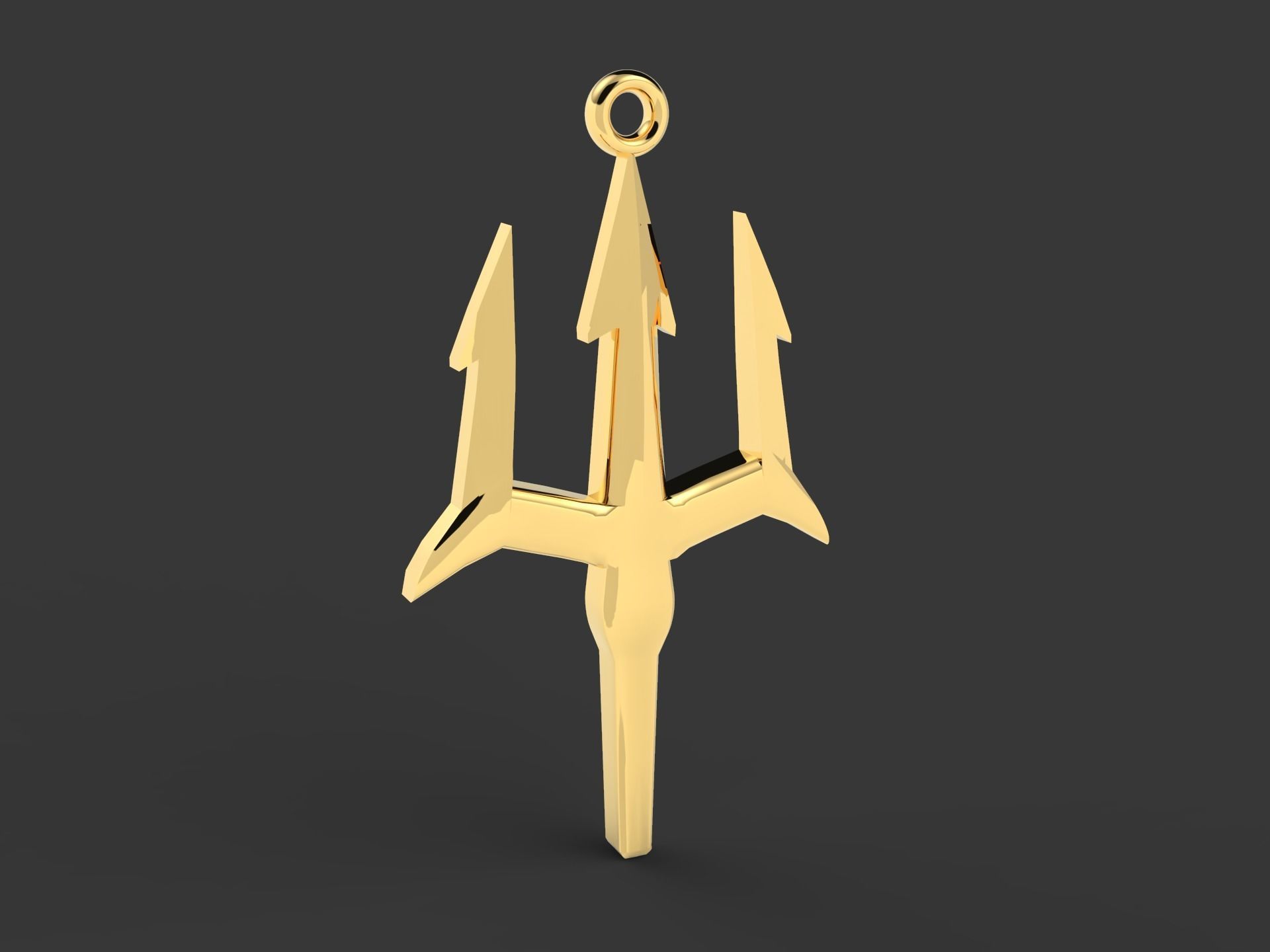 Jewelry trident pendant 3d model print 3D model 3D printable | CGTrader