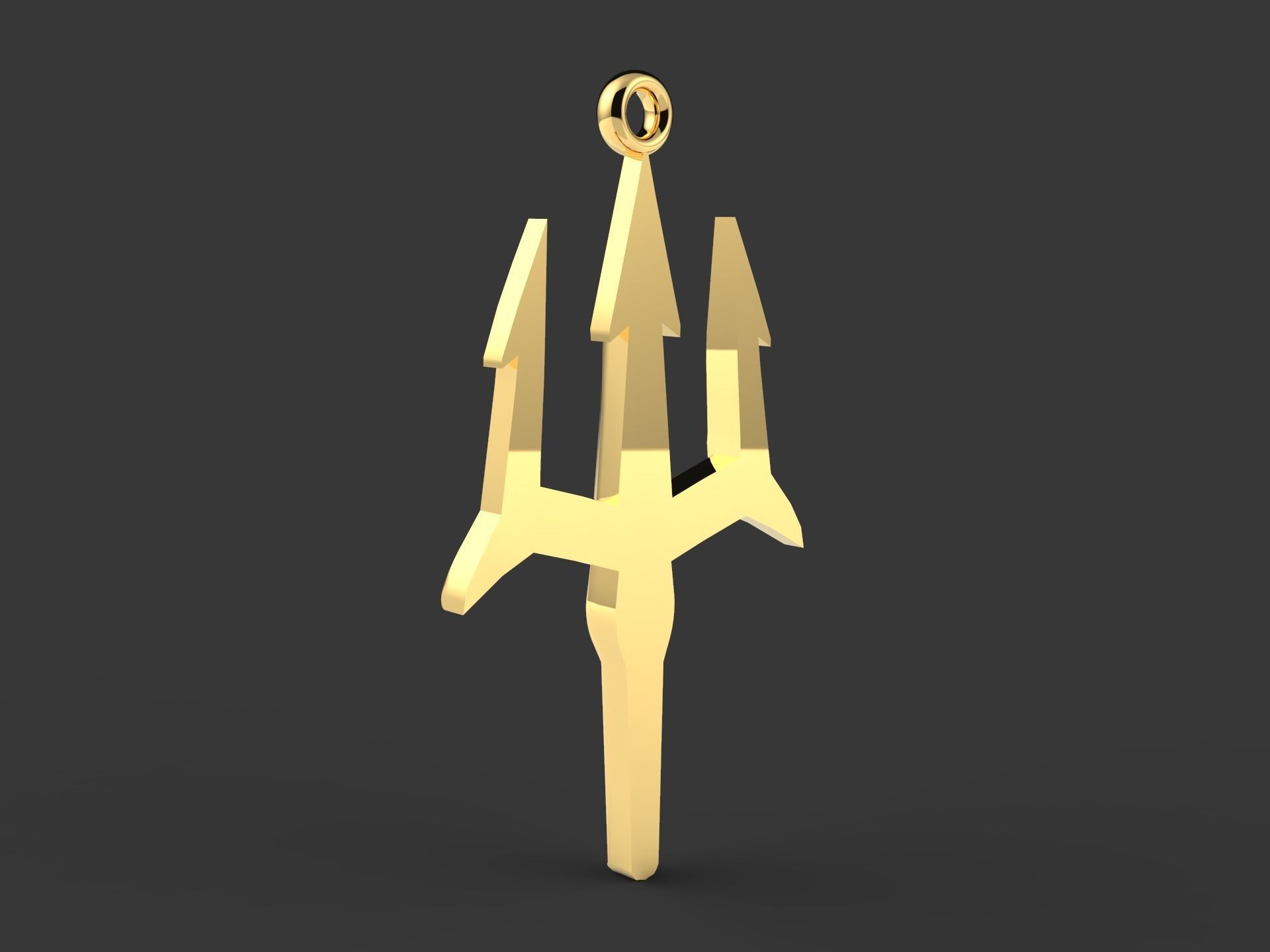 Jewelry trident pendant 3d model print 3D model 3D printable | CGTrader