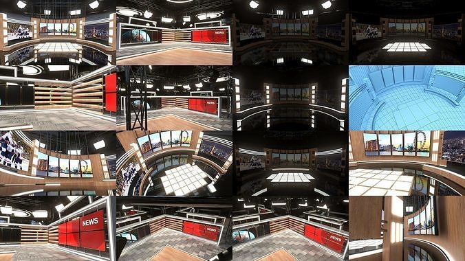 Best Virtual Broadcast Studio 3D Model Collection | CGTrader