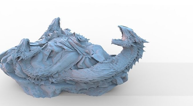 Dragons dying model stand 3D model | CGTrader