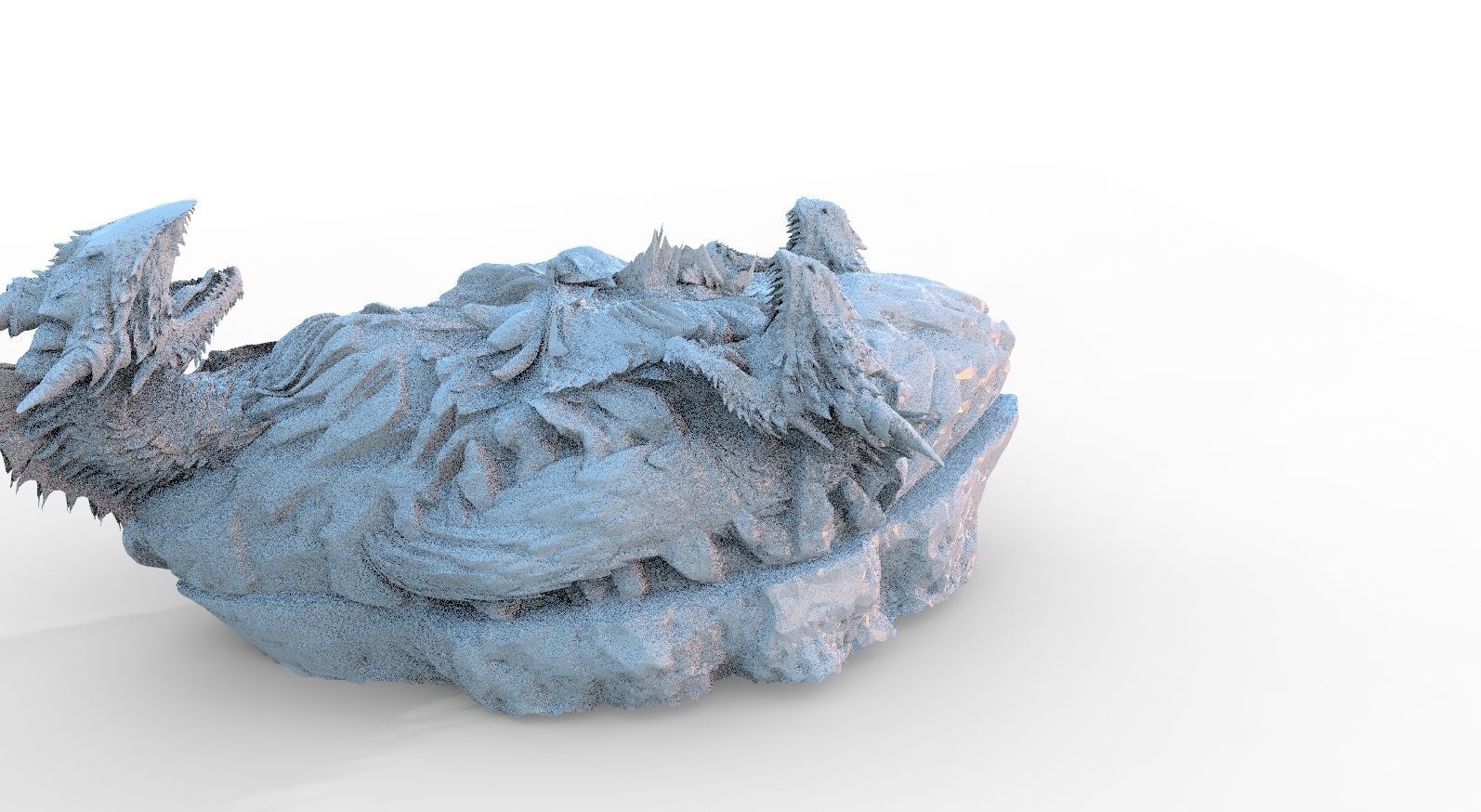 Dragons dying model stand 3D model | CGTrader