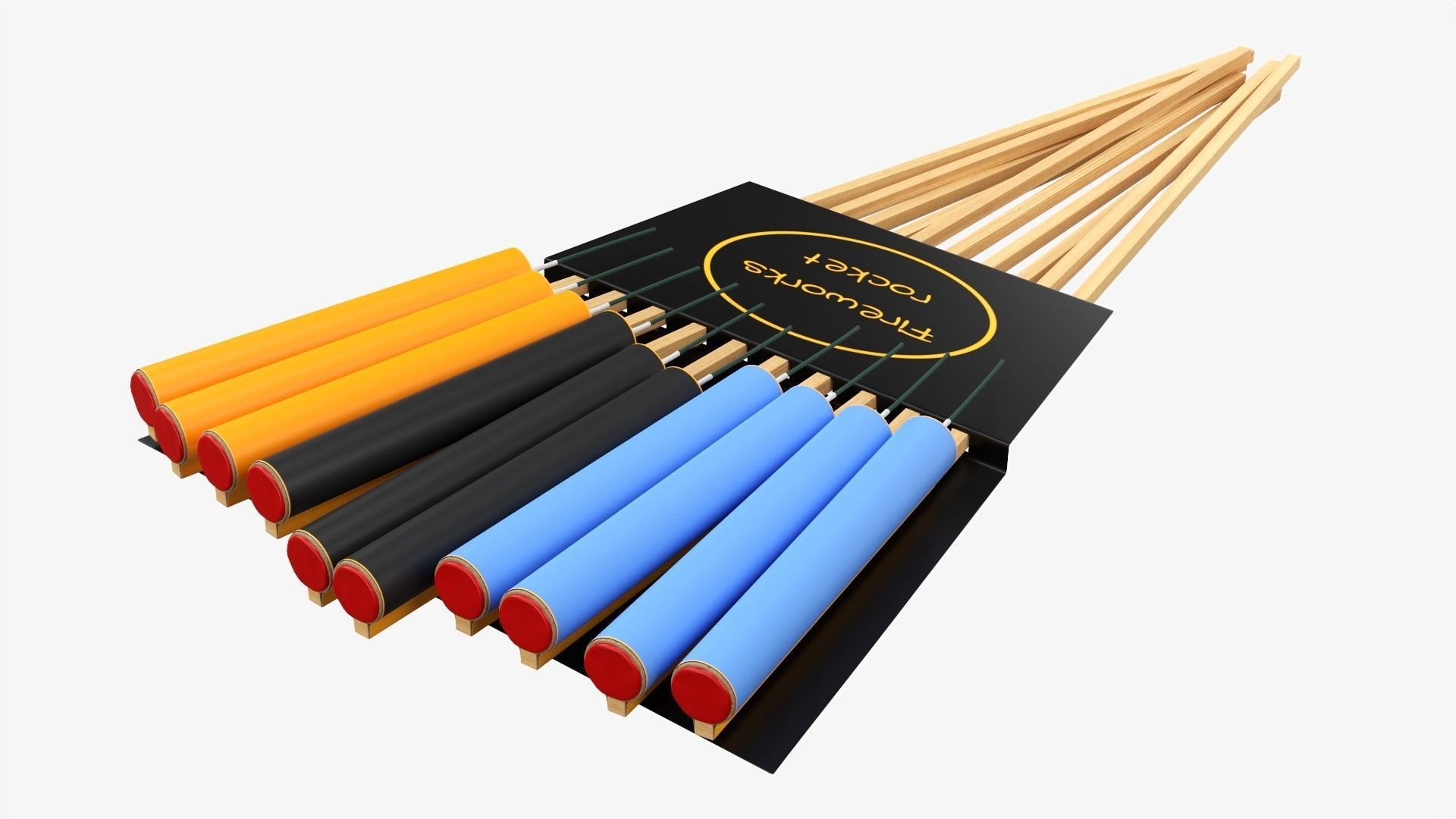 Rocket fireworks 04 10-pack 3D model | CGTrader