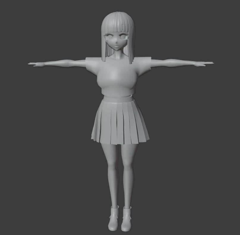 3D model 2 Cute Anime girls collection g1 VR / AR / low-poly rigged ...