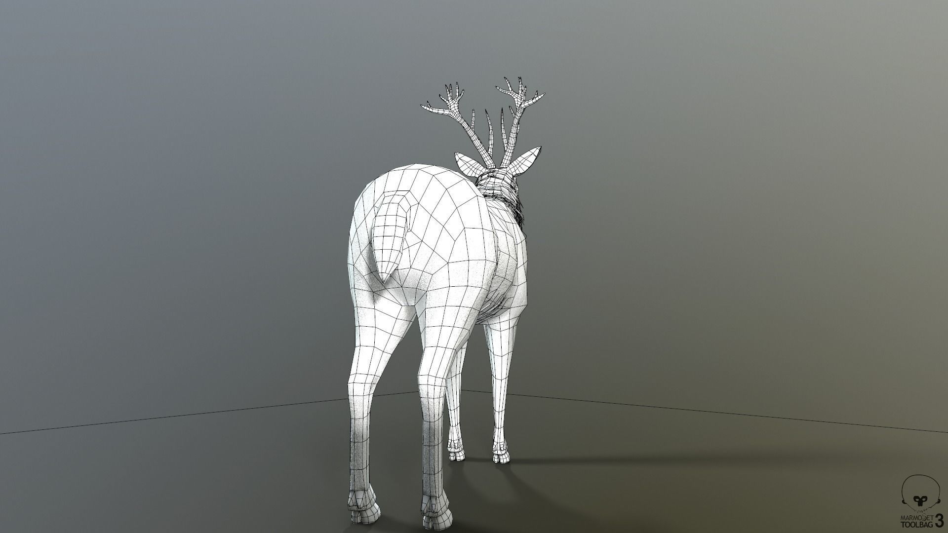 3D model Animated Lowpoly Fur Deer Stag VR / AR / low-poly | CGTrader