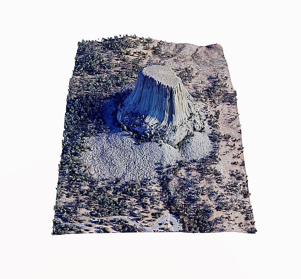 3D model Devils Tower VR / AR / low-poly | CGTrader