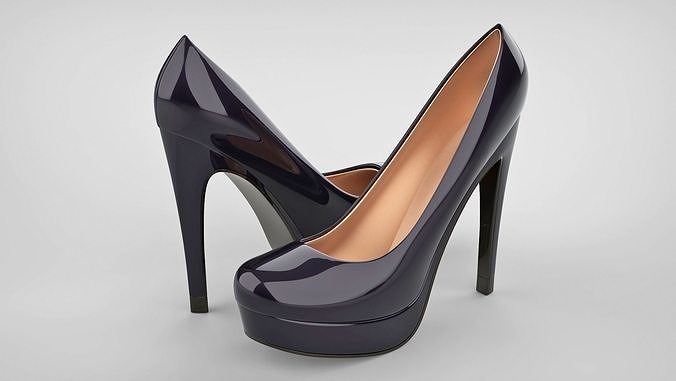 Beautiful stiletto heels with Platform 3D model | CGTrader