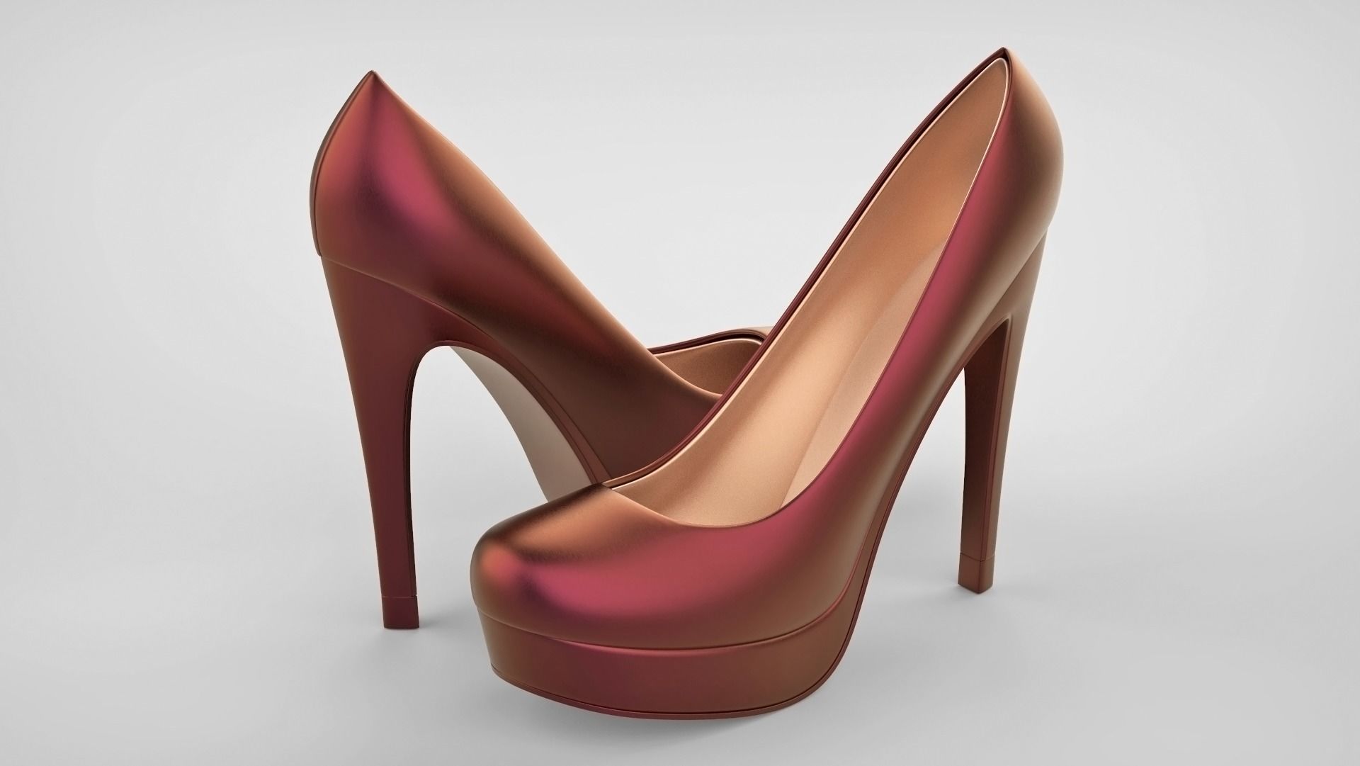 Beautiful stiletto heels with Platform 3D model | CGTrader