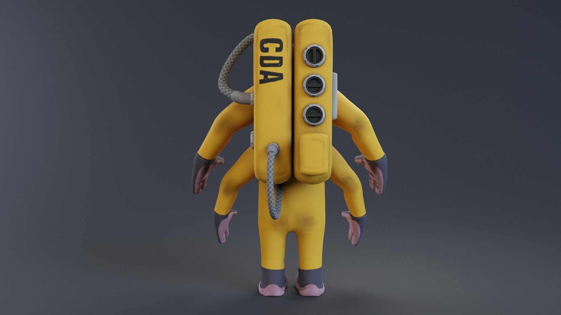 Monster inc - CDA agent 2 rigged 3D model rigged | CGTrader