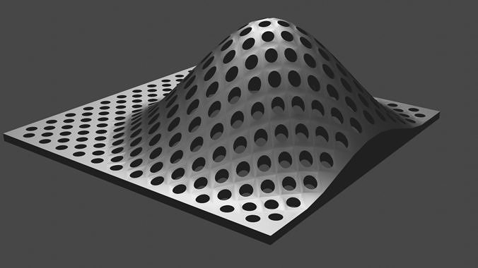 Perforated shape 3D model | CGTrader