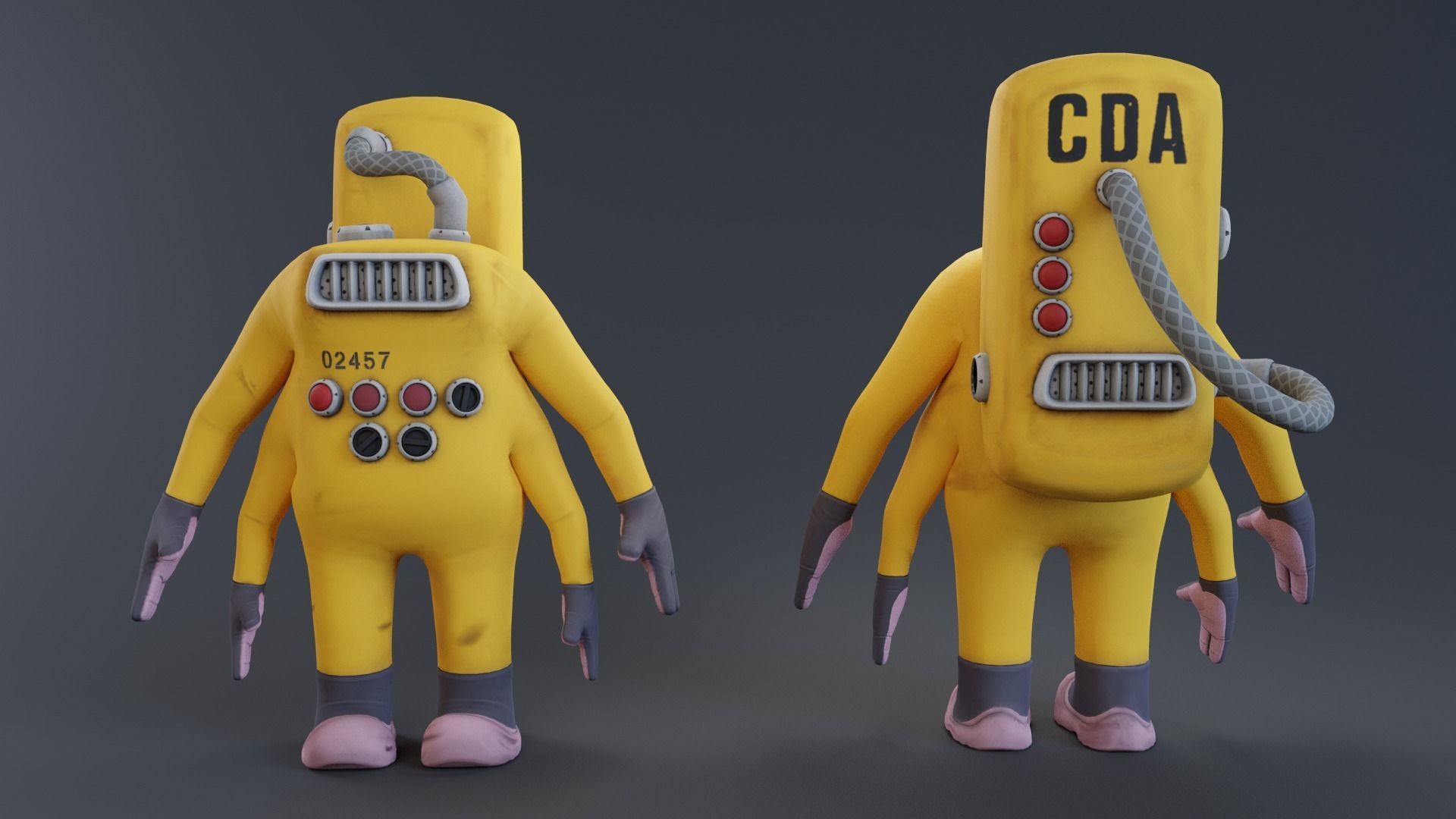 Monster inc - CDA agent pack rigged 3D model rigged | CGTrader