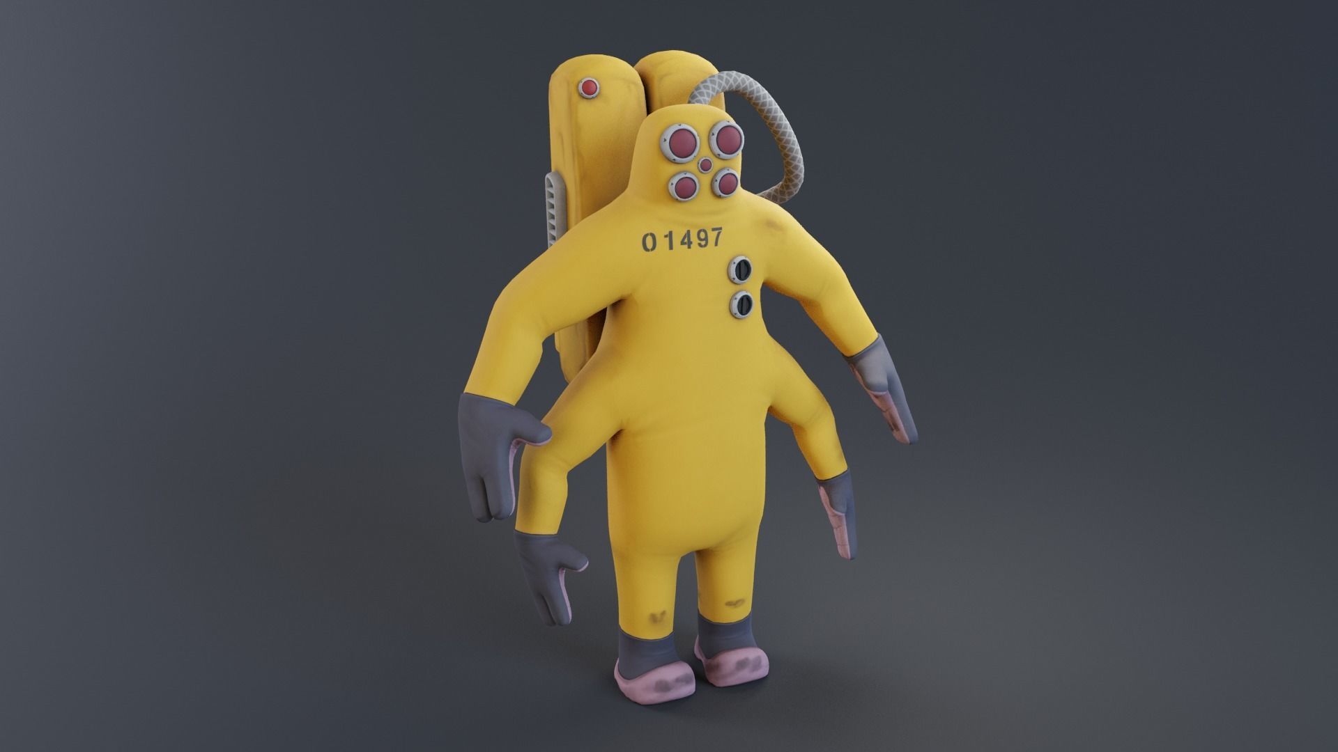 Monster inc - CDA agent pack rigged 3D model rigged | CGTrader
