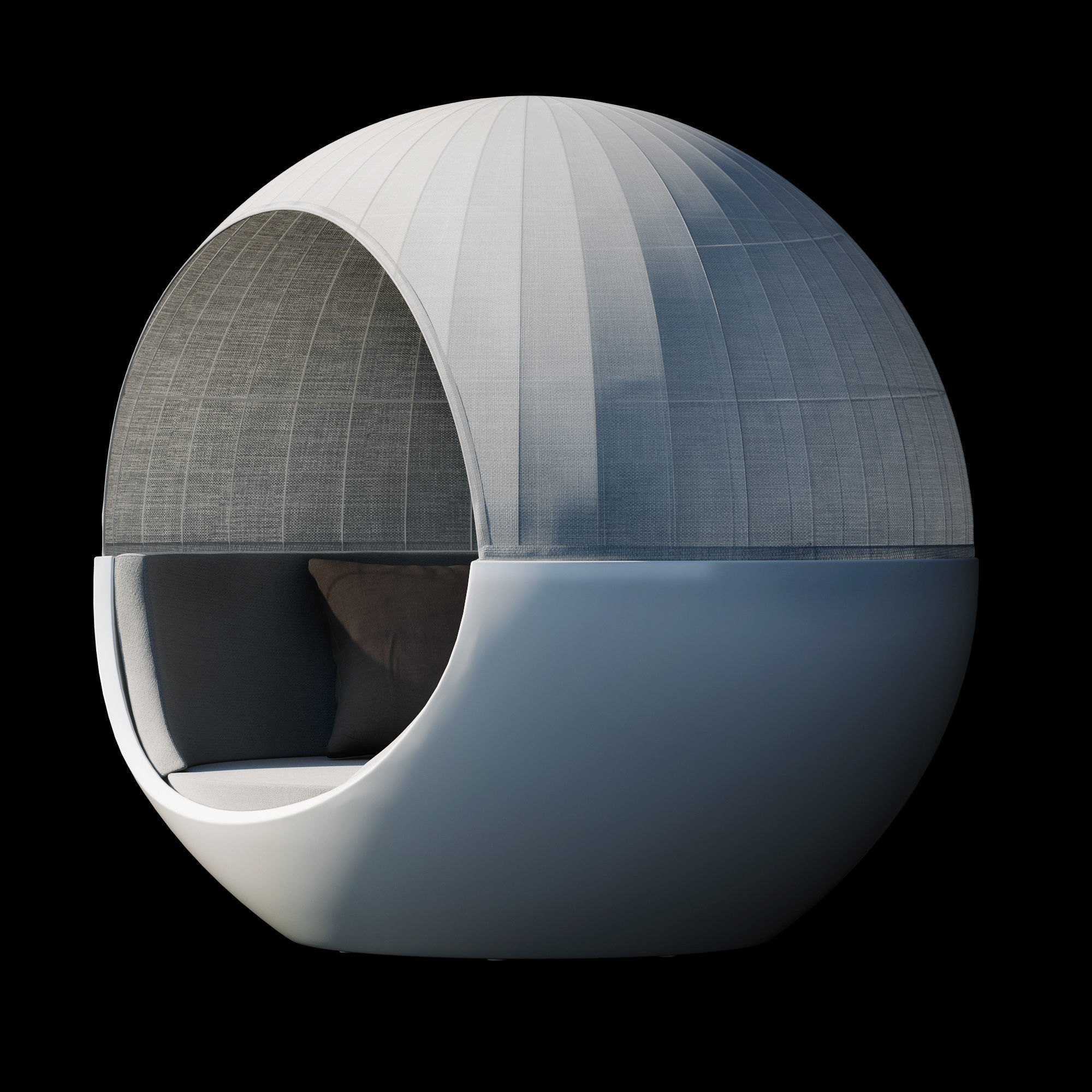 Ulm moon daybed with sunroof 3D model | CGTrader