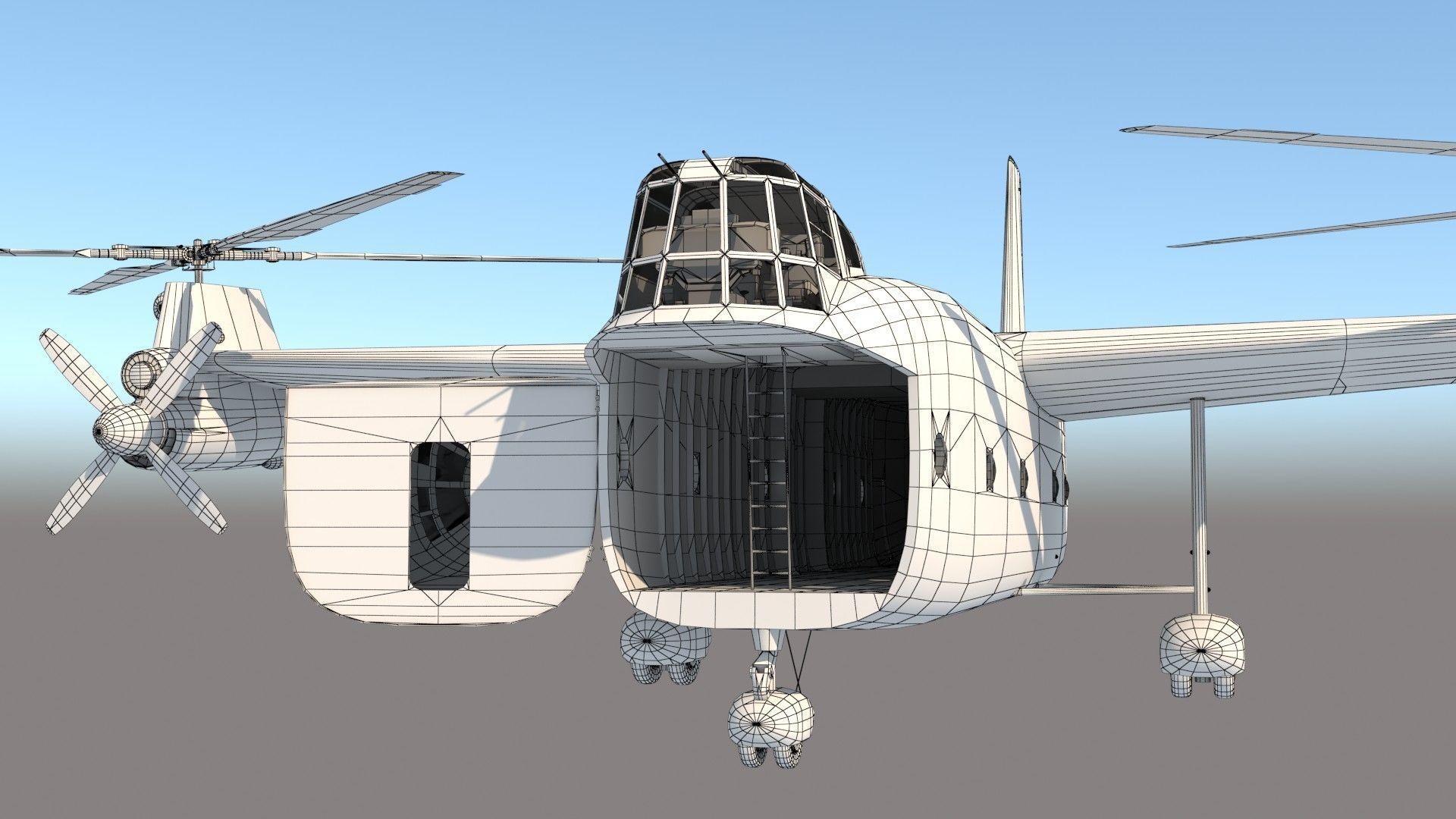 3D model Kamov Ka-22 VR / AR / low-poly | CGTrader