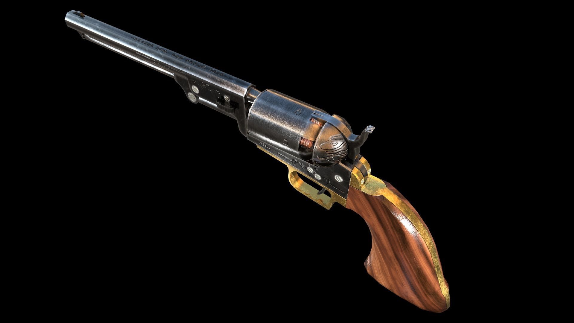 3D model Colt Revolver Navy VR / AR / low-poly | CGTrader