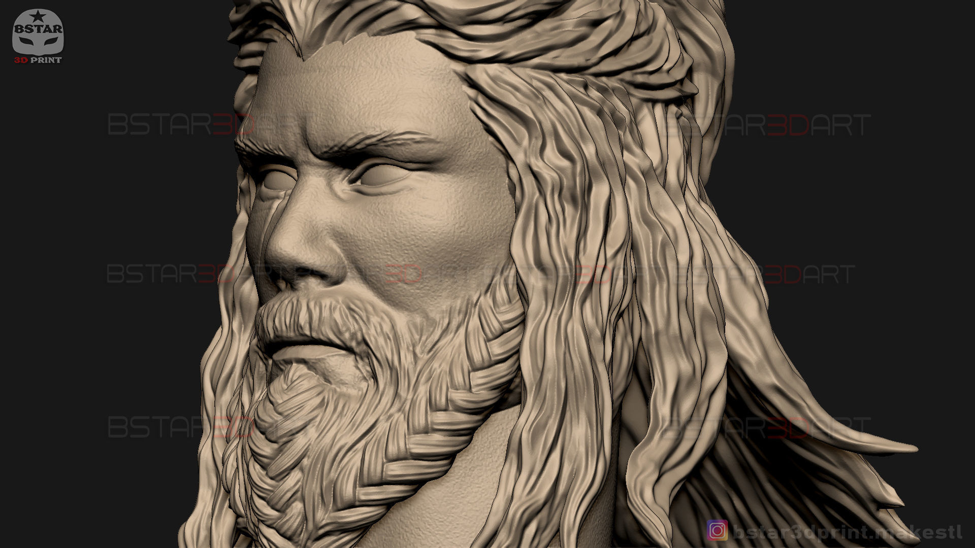 Thor Head - Chris Hemsworth - Avenger - Endgame 3D model 3D printable ...
