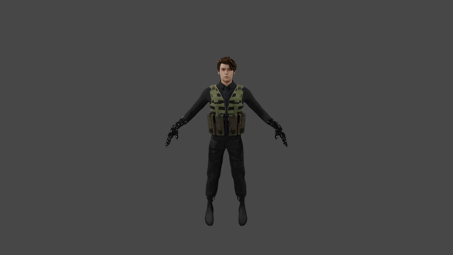 nylan military character free 3D model rigged | CGTrader