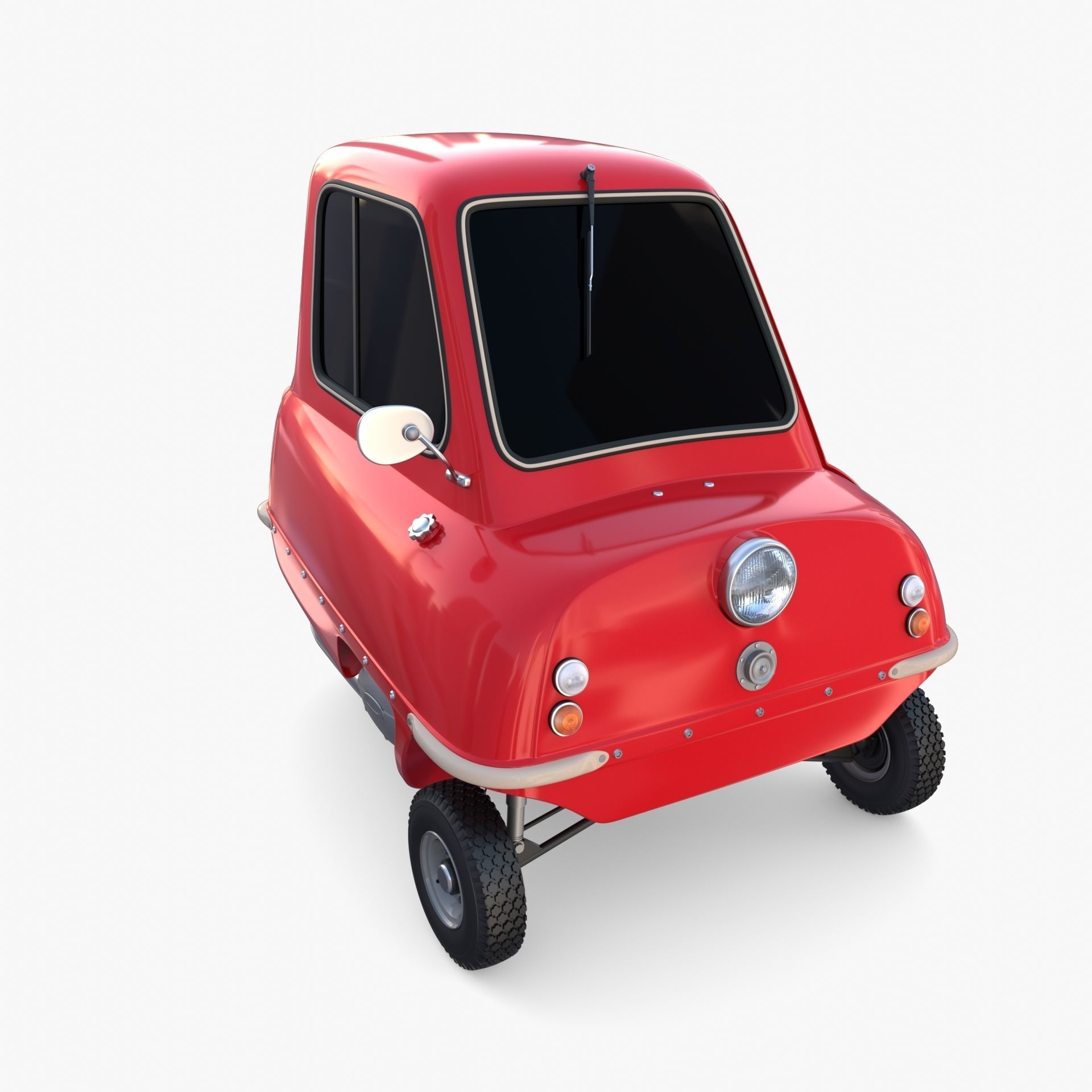 Peel P50 Red with chassis 3D model | CGTrader