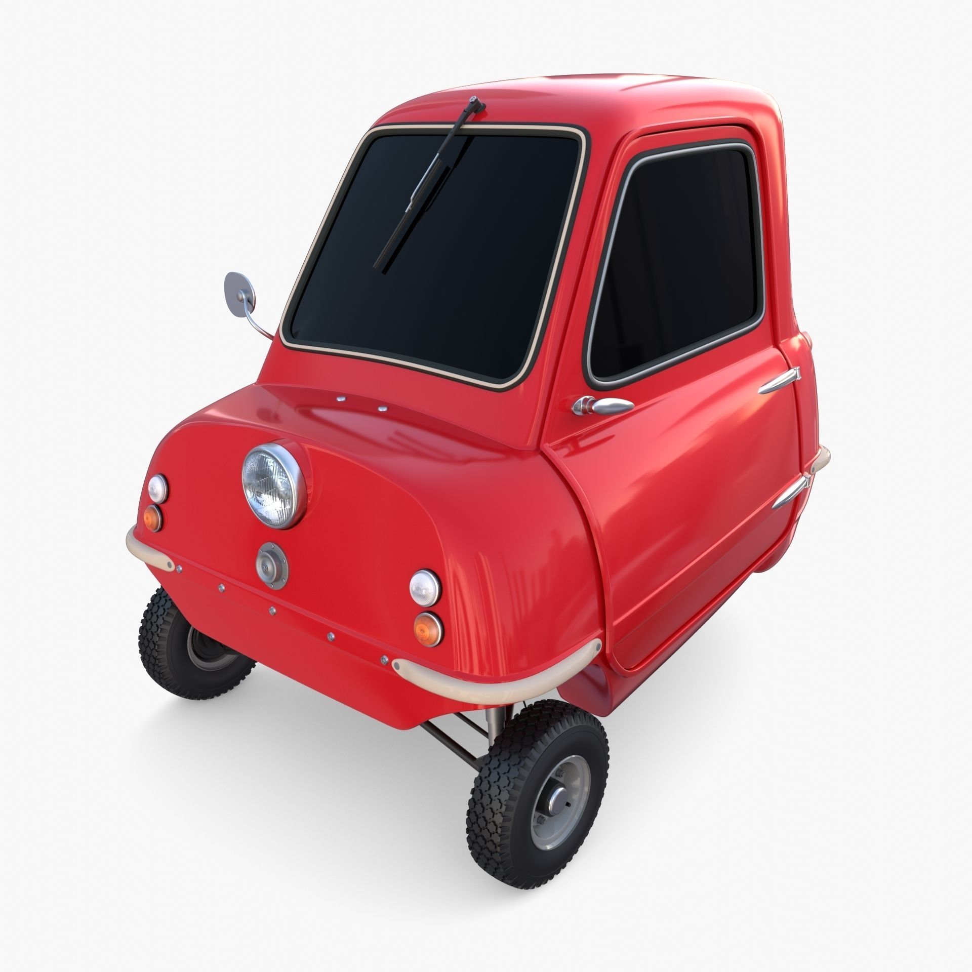 Peel P50 Red with chassis 3D model | CGTrader