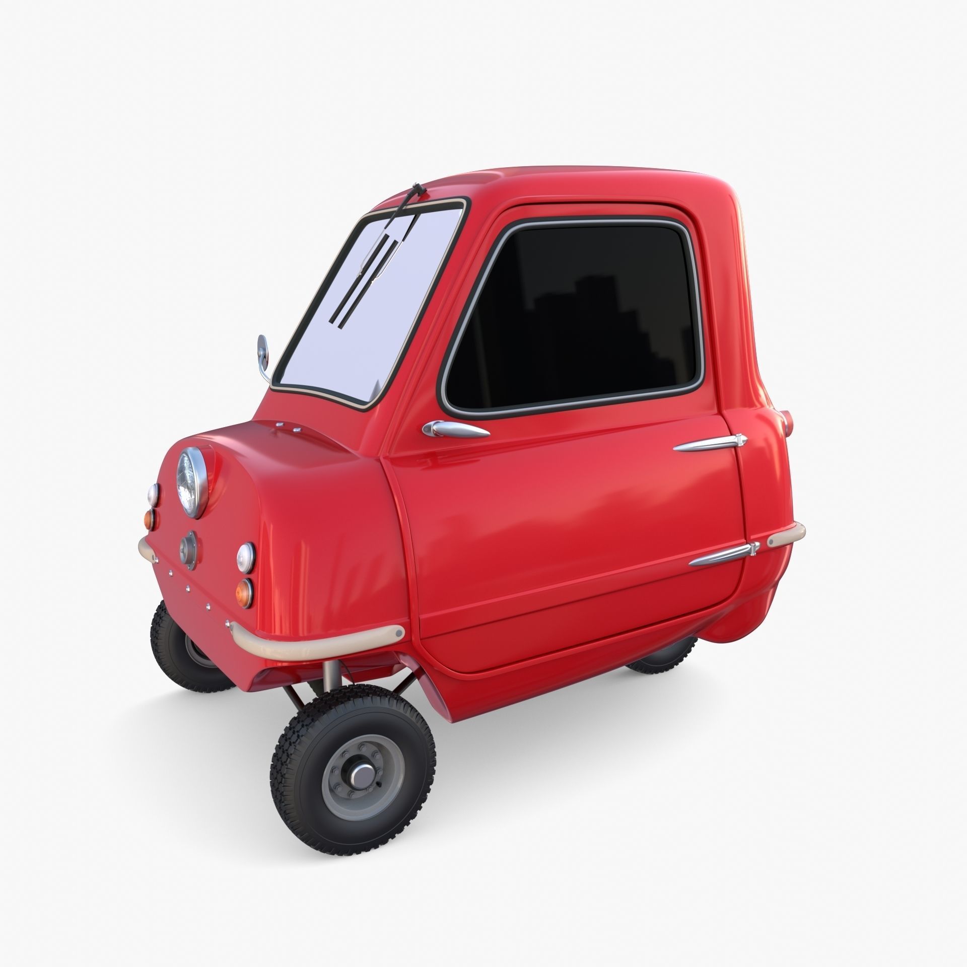 Peel P50 Red with chassis 3D model | CGTrader