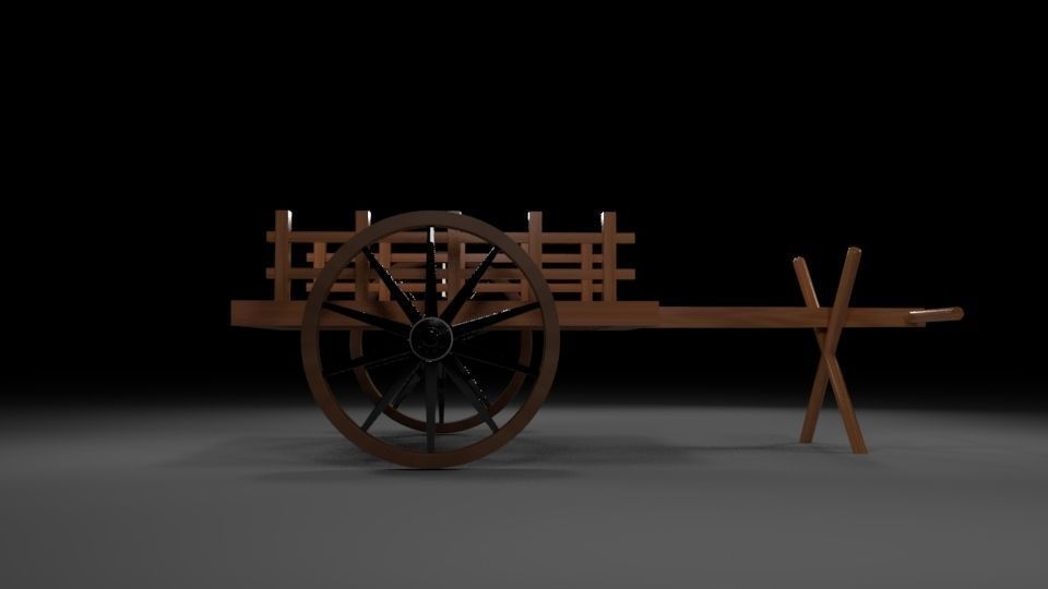 bullock cart 3D model | CGTrader