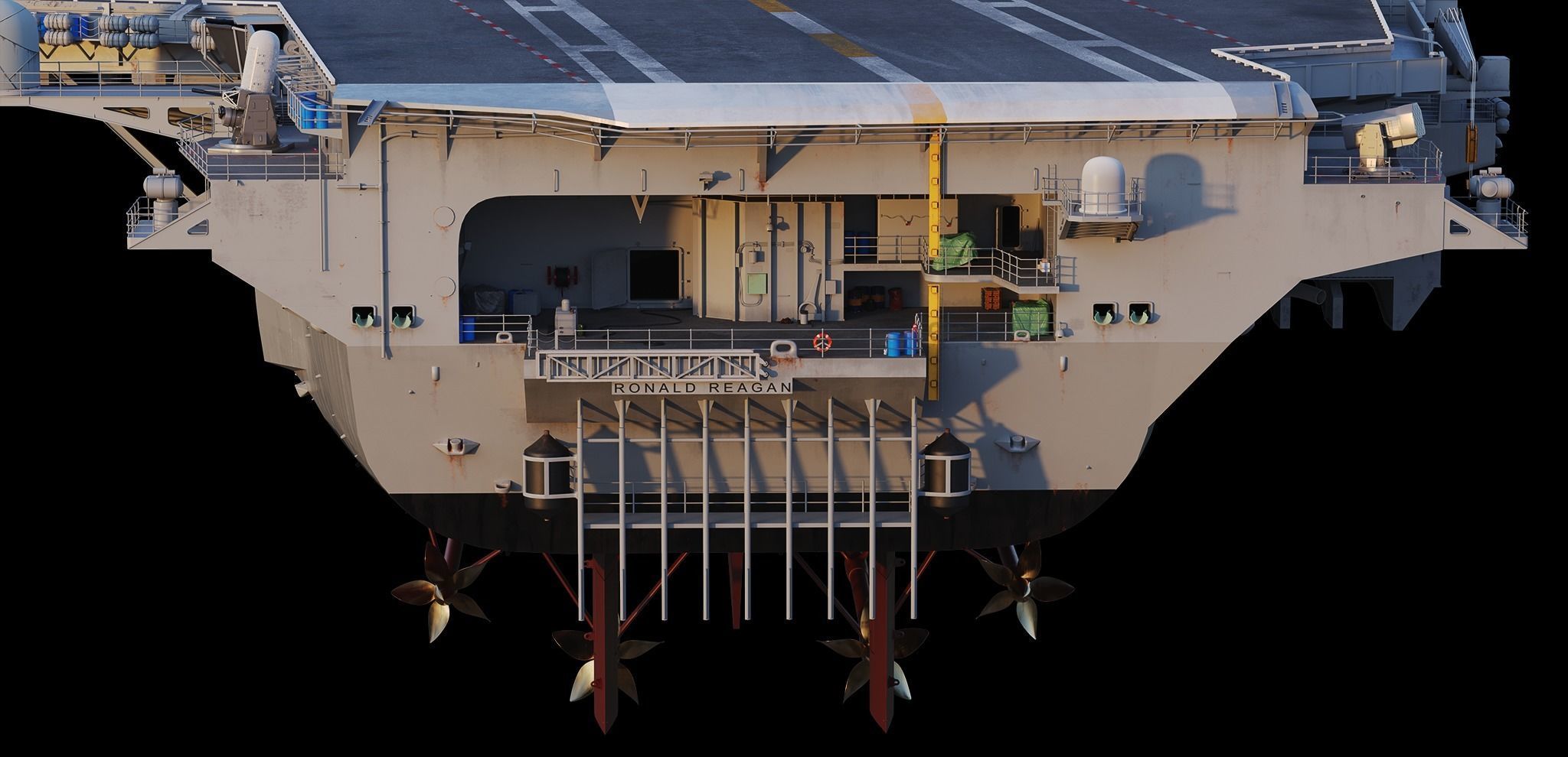 Aircraft Carrier 3D model rigged | CGTrader