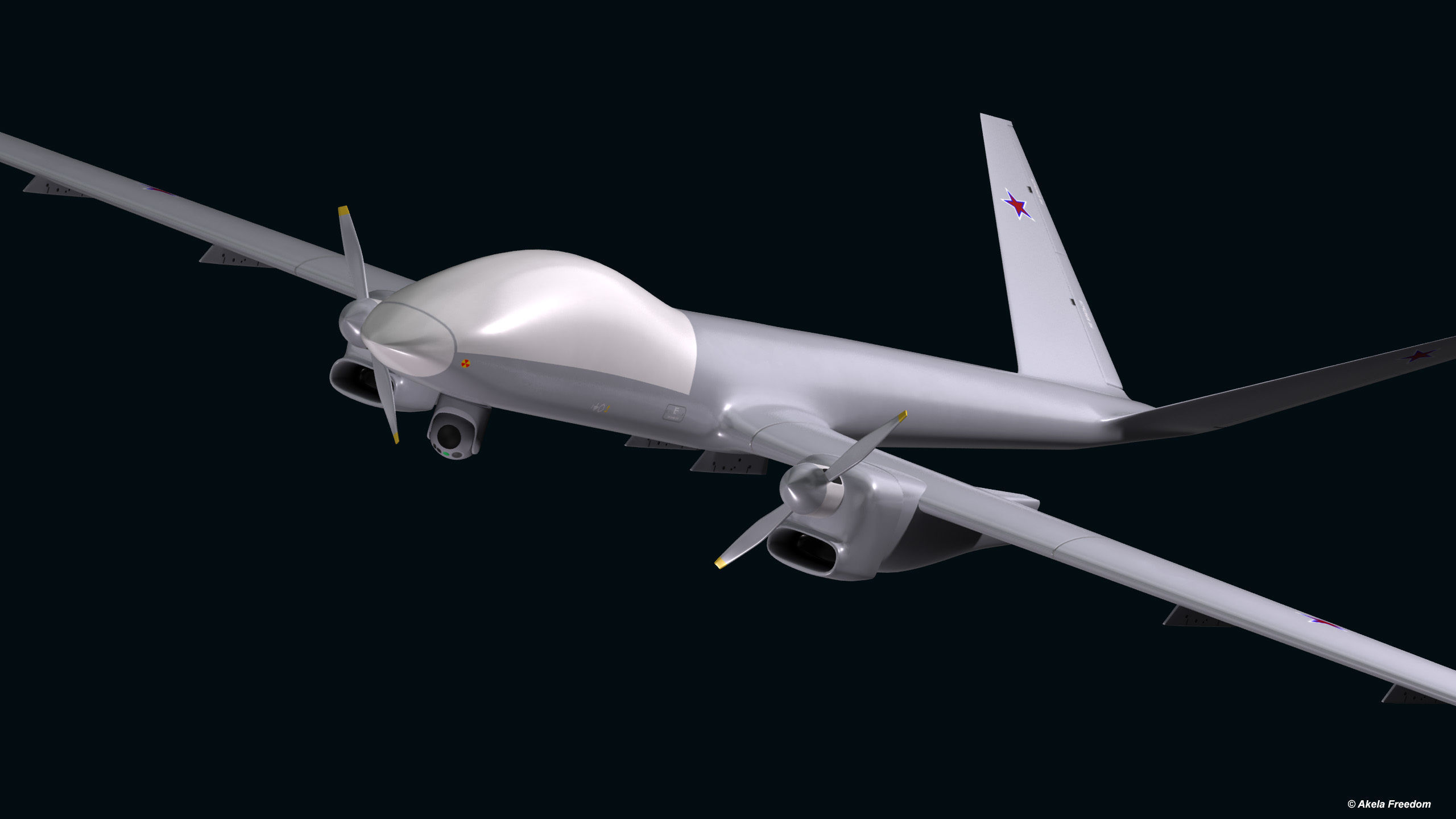 Sirius UCAV 3D model animated | CGTrader